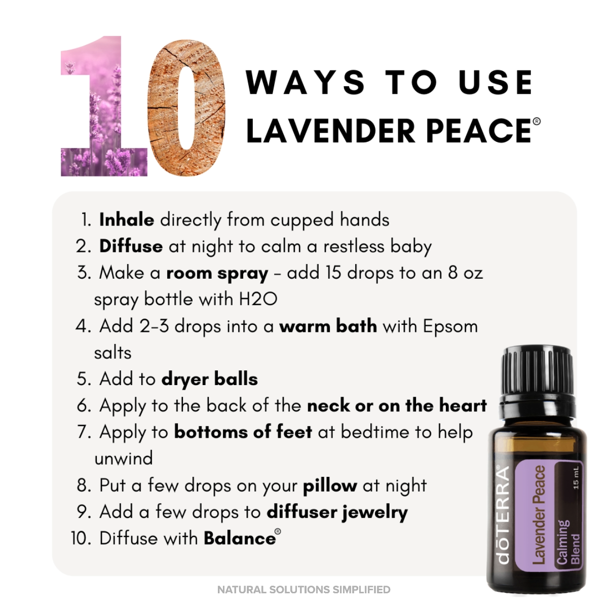 dōTERRA Lavender Peace® Essential Oil - 15ml – Essential Oil Shop AU